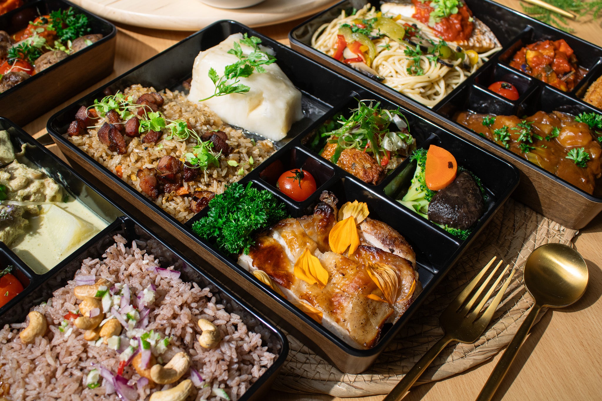 Executive Lacquered Bento Boxes | Shiok Kitchen Catering