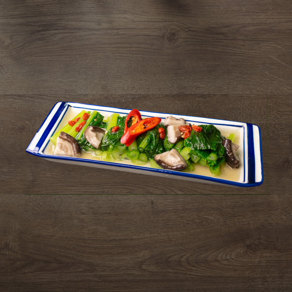 Chye Sim & Mushroom in Oyster Sauce