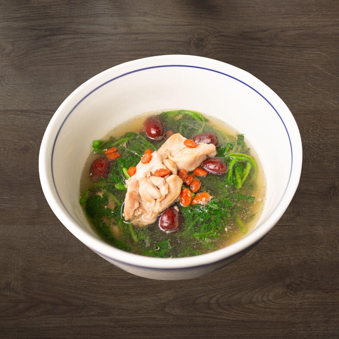 Watercress Chicken Soup with Red Dates | Shiok Kitchen Cater