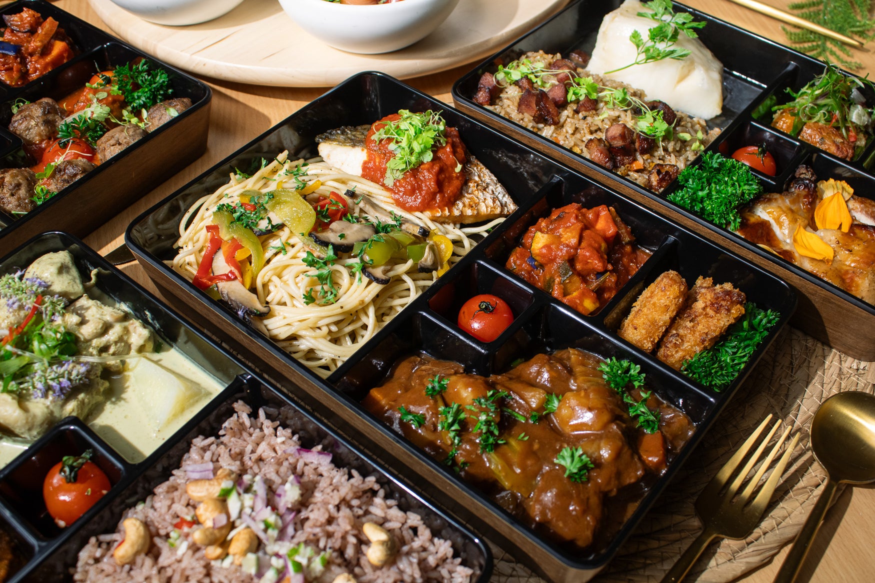Executive Lacquered Bento Boxes | Shiok Kitchen Catering